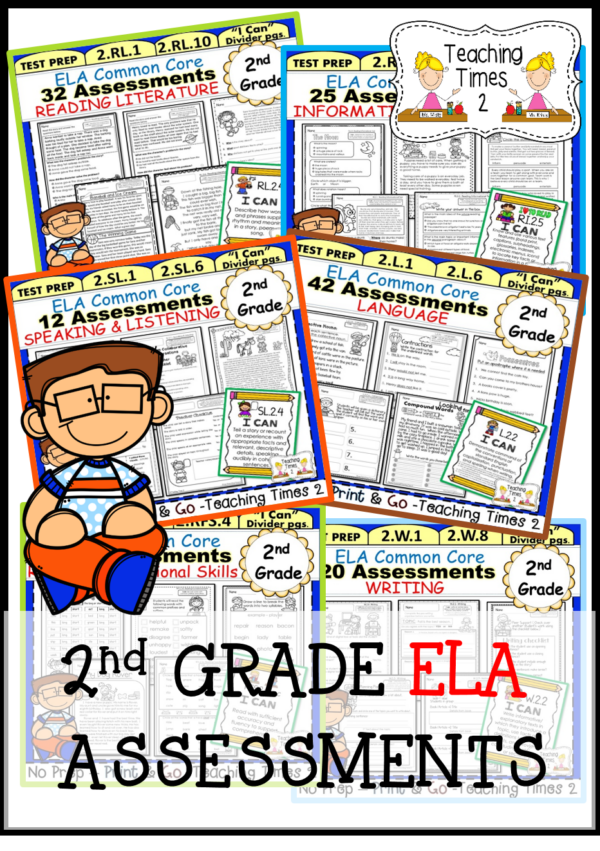 2nd Grade Common Core ELA Assessments - Teaching Times 2