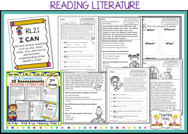 2nd Grade Common Core ELA Assessments - Teaching Times 2