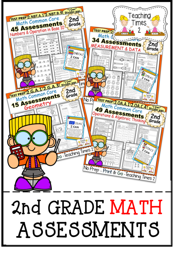 2nd Grade Common Core Math Assessments - Teaching Times 2