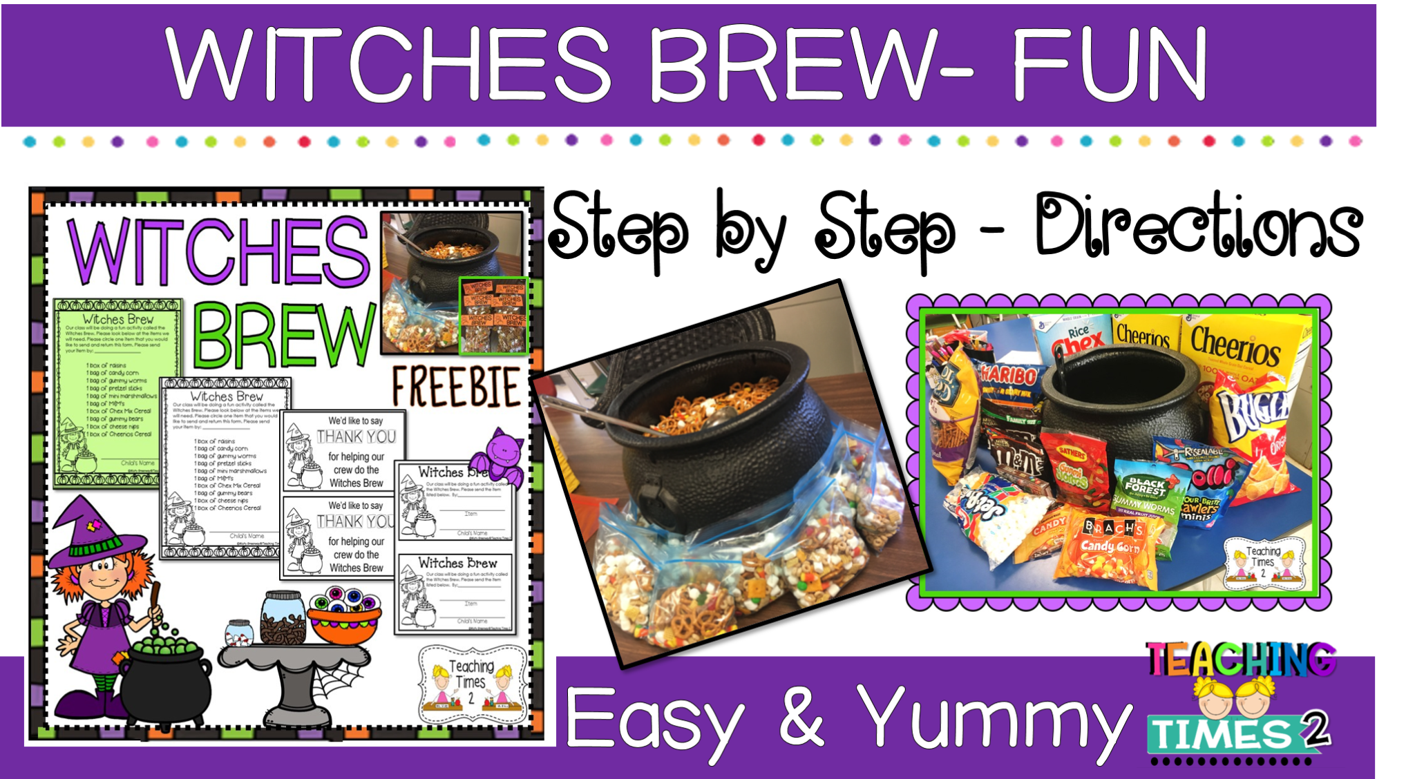 Witches Brew Recipe Fun FREEBIE-For Your Classroom - Teaching Times 2
